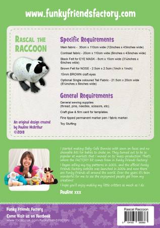 Rascal Raccoon soft toy pattern – The Common Thread