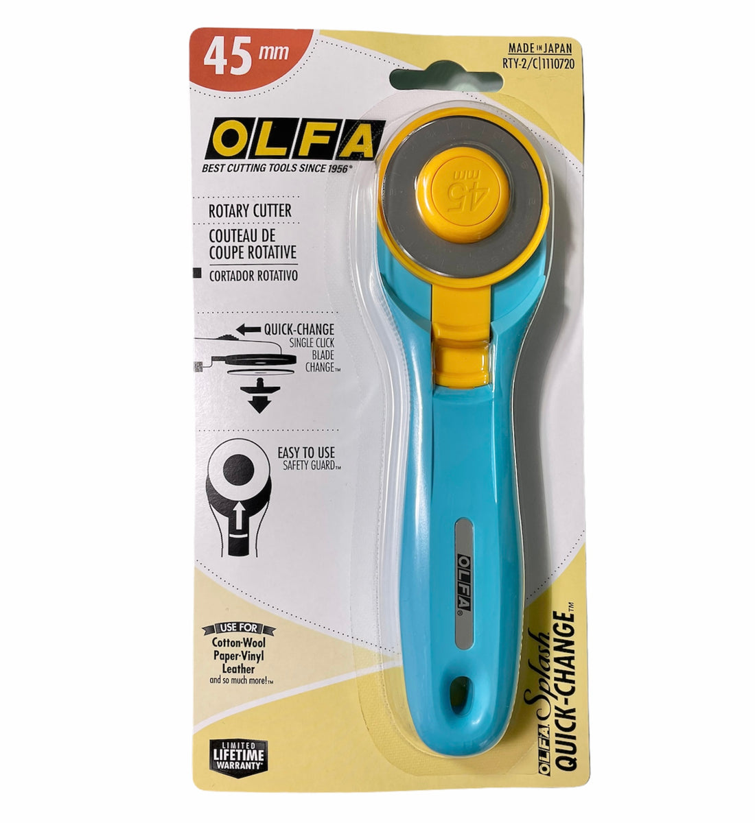 Olfa Splash 45mm rotary cutter - aqua – The Common Thread